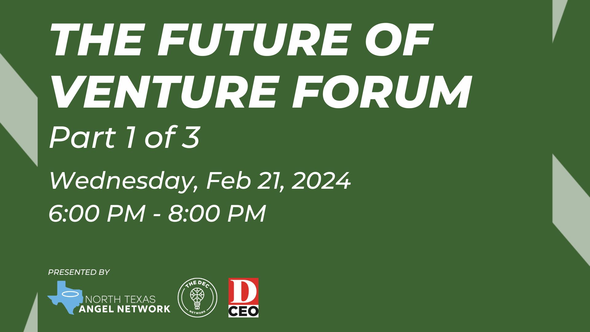 The Future of Venture Forum Part 1